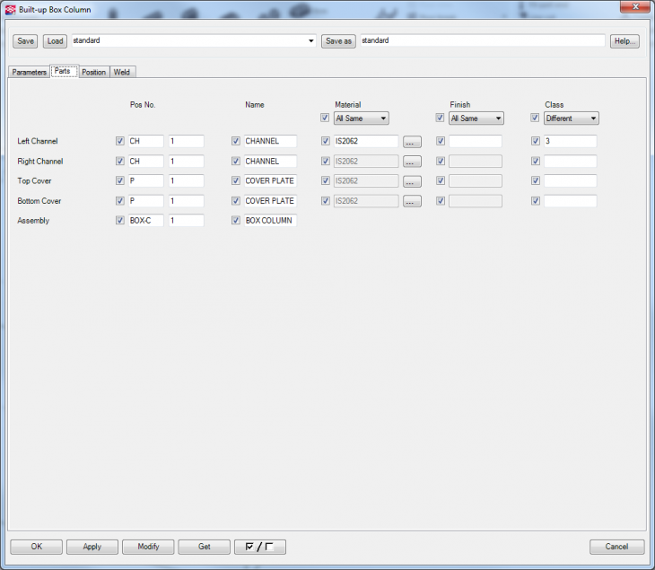 Built-up Box Column | Tekla User Assistance