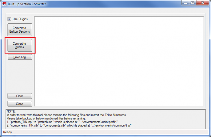 Built-up section converter | Tekla User Assistance