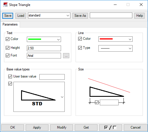 Slope triangle | Tekla User Assistance