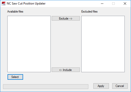NC Saw Cut Position Updater | Trimble User Assistance