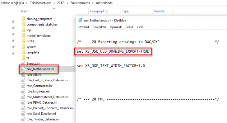 Tekeningen op de oude manier naar DWG/DXF exporteren | Tekla User Assistance