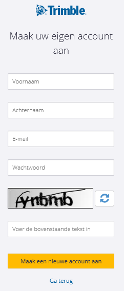 Hoe maak ik een Trimble Identity? | Trimble User Assistance