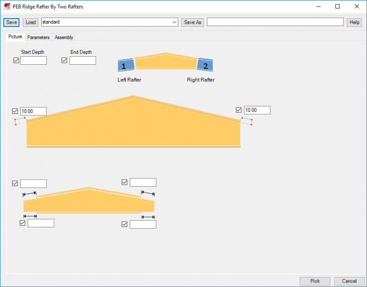 PEB Ridge Rafter | Trimble User Assistance