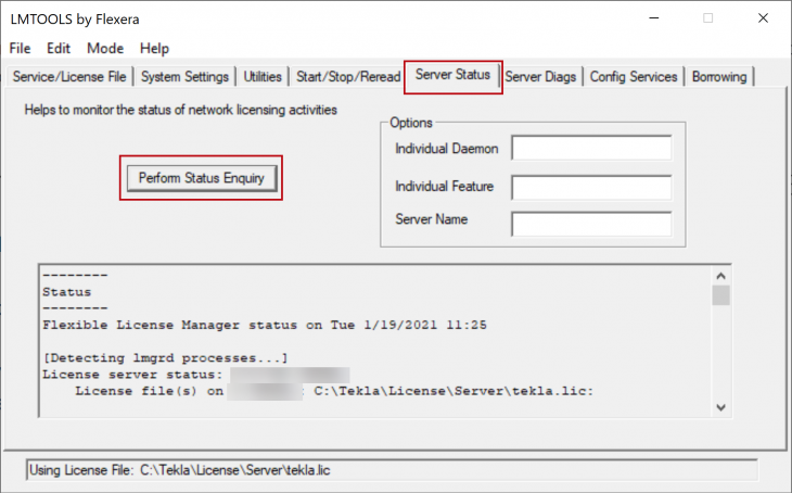 Can the license server administrator see who has borrowed a license ...