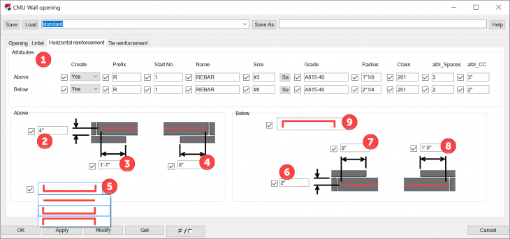 Concrete Masonry (CMU_ Tools) | Trimble User Assistance