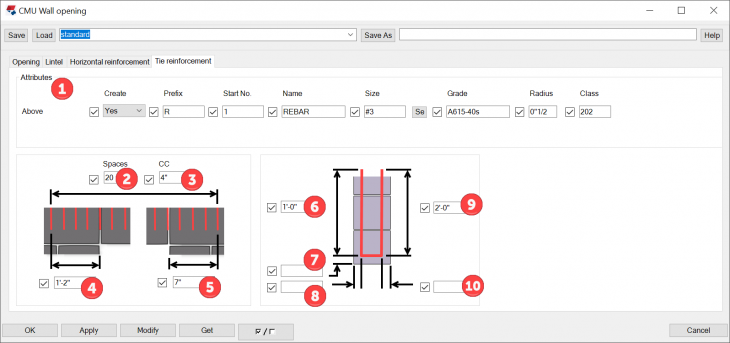 Concrete Masonry (CMU_ Tools) | Tekla User Assistance