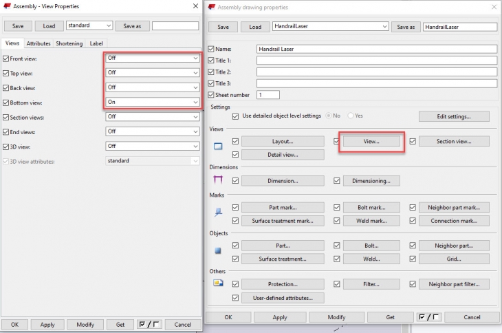 Export Handrail Drawings for Laser Overlay | Trimble User Assistance
