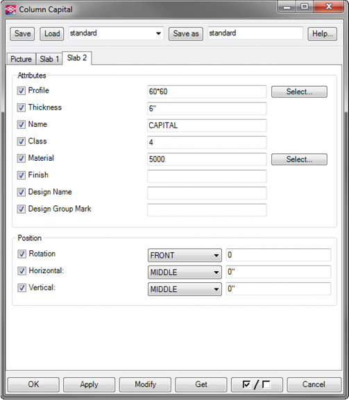 Column Capital | Tekla User Assistance