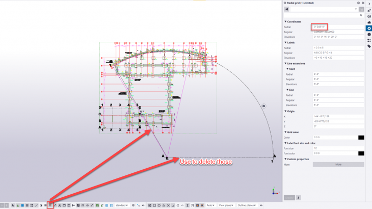 Curved Grid Line | Trimble User Assistance