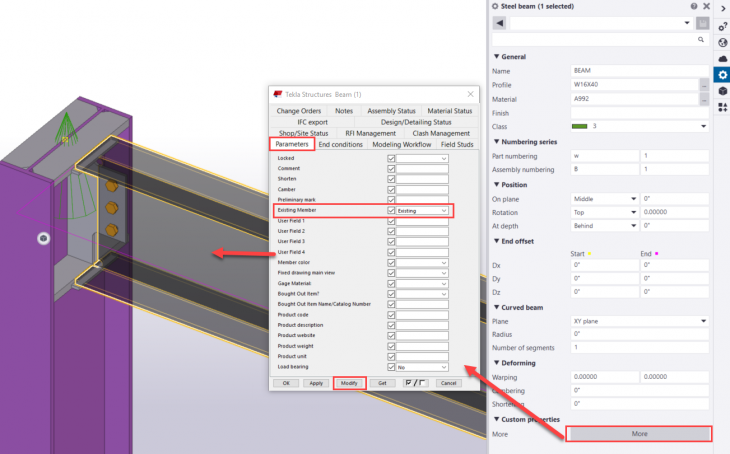 How To Turn A Tekla Member Into Existing Tekla User Assistance