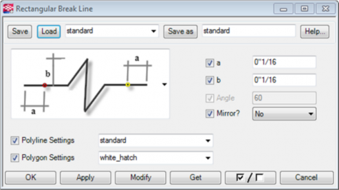 Rectangular Break Line | Trimble User Assistance