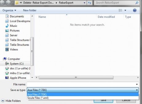 Rebar Export | Tekla User Assistance