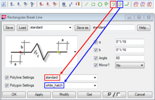 Rectangular Break Line | Trimble User Assistance