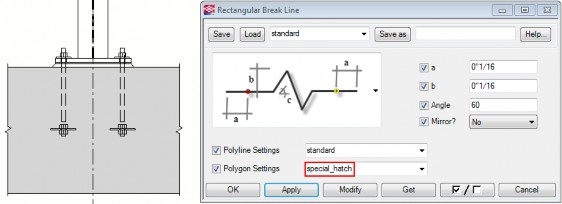 Rectangular Break Line | Trimble User Assistance