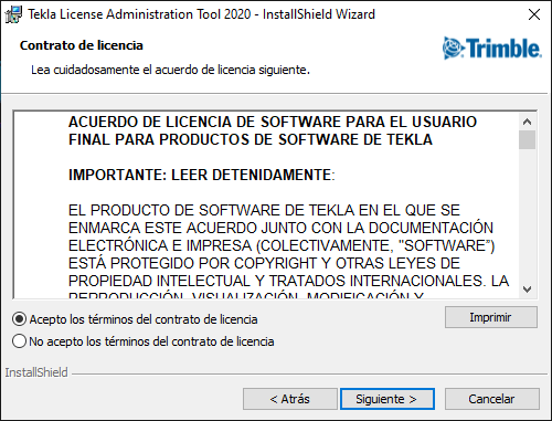Instalación Tekla Structures 2020 SP8 | Trimble User Assistance