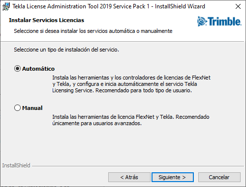 Instalación Tekla Structures 2019i SP8 | Trimble User Assistance