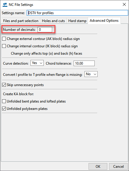 Is there a possibility to round up dimensions in the exported NC files ...