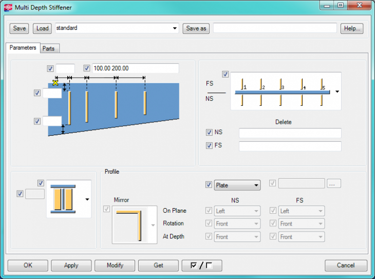 Multi Depth Stiffener | Trimble User Assistance