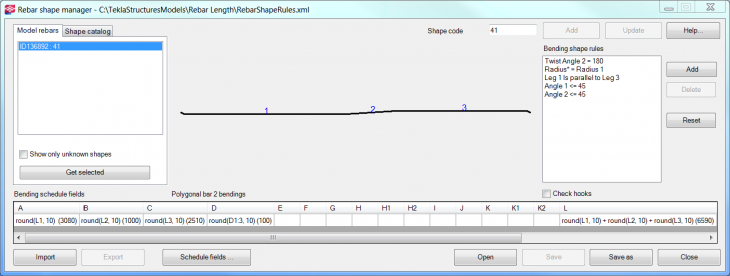 Shape Code 99 - Rebar length missing when XS_USE_USER_DEFINED_REBAR ...