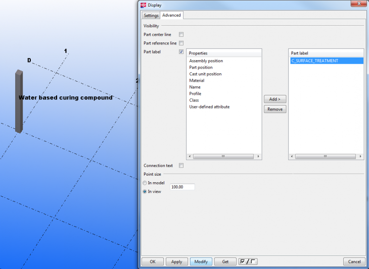 Using UDA for a part label in a model view | Trimble User Assistance