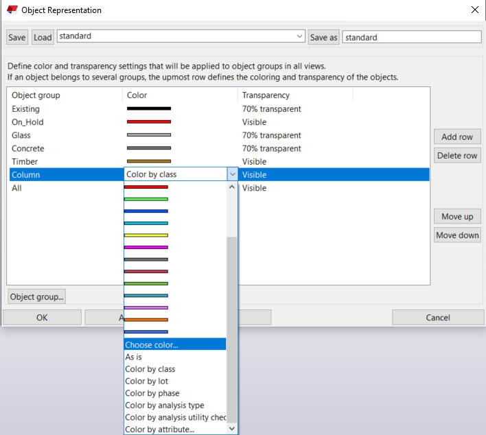 Exporting IFC with custom colors | Trimble User Assistance