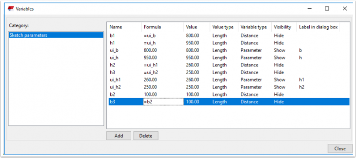 Create a parametric profile by sketching (closed profile example) | Trimble User Assistance