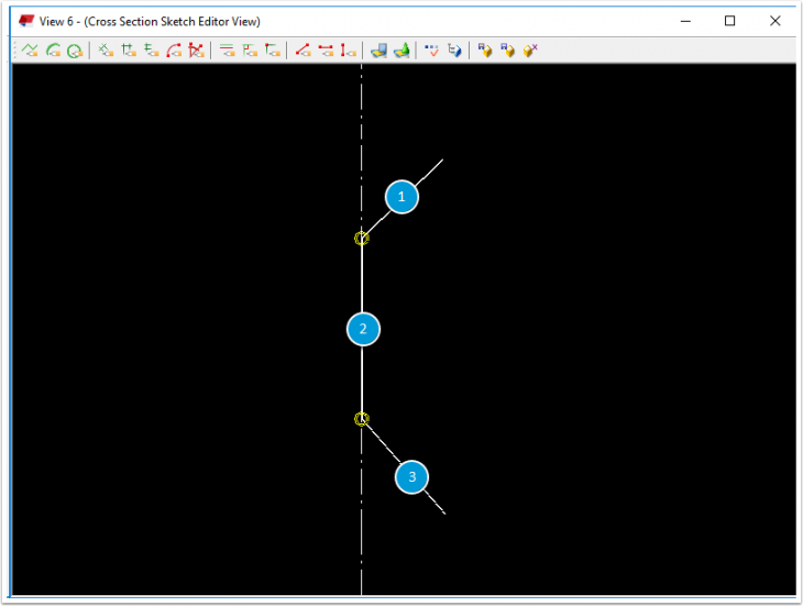 Create a parametric profile by sketching (open profile example ...