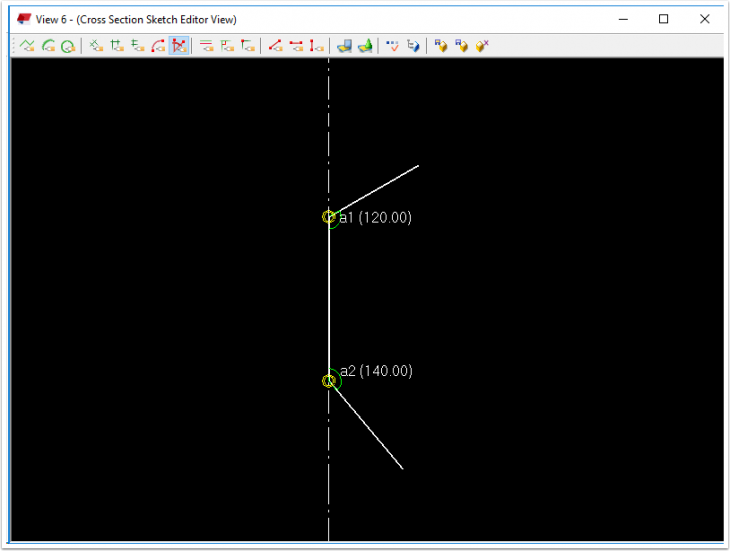 Create a parametric profile by sketching (open profile example ...