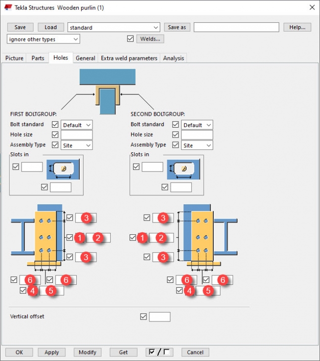 Wooden purlin (1) | Tekla User Assistance