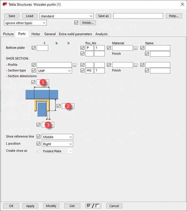 Wooden purlin (1) | Tekla User Assistance