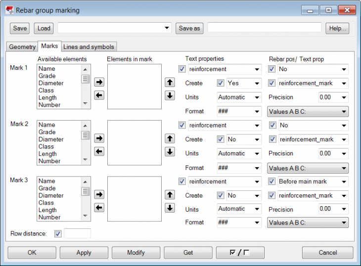 Rebar group marking | Trimble User Assistance