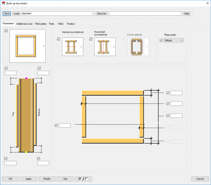 Built-up Box Beam (Custom Part) | Tekla User Assistance
