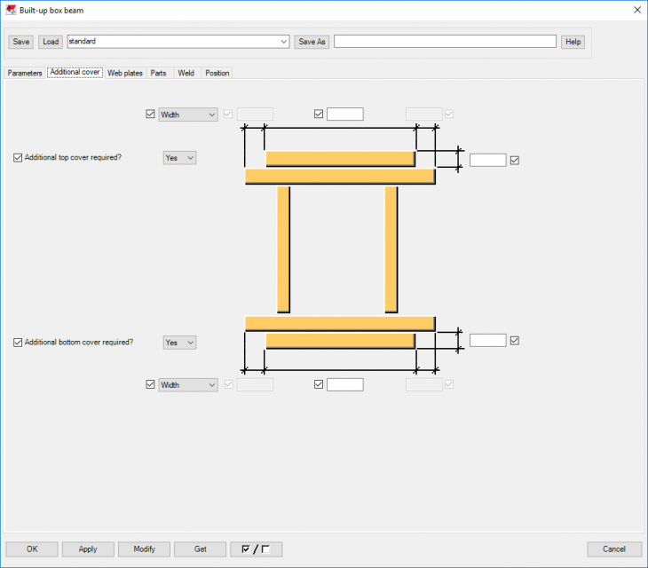 Built-up Box Beam (Custom Part) | Tekla User Assistance