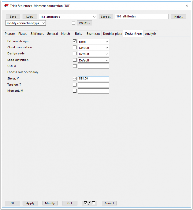 How to use the Excel spreadsheet in connection design (Example) | Trimble User Assistance