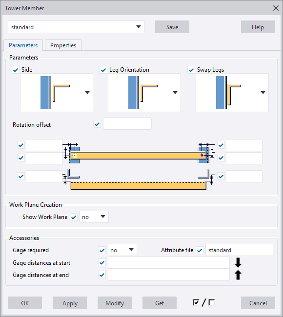 Tower Member | Tekla User Assistance