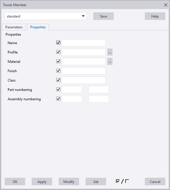Tower Member | Tekla User Assistance