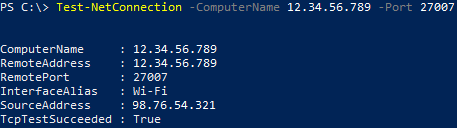 server connection test