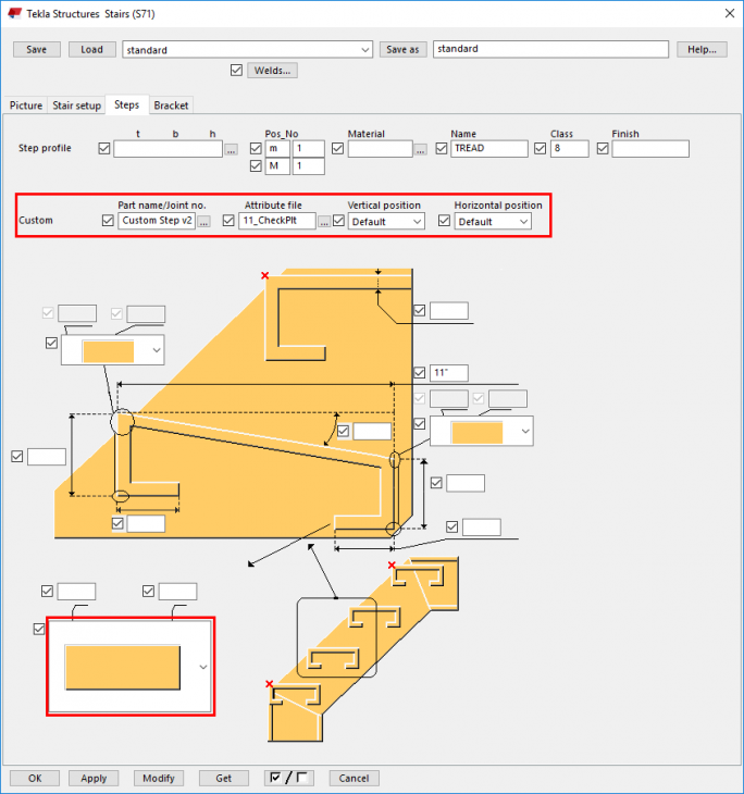 How to implement Custom Step v2 on stairs | Trimble User Assistance
