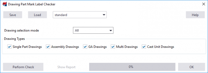 Drawing Part Mark Label Checker | Trimble User Assistance