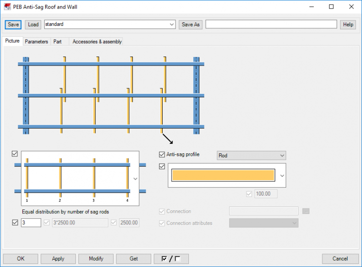PEB Anti-sag roof and wall | Trimble User Assistance