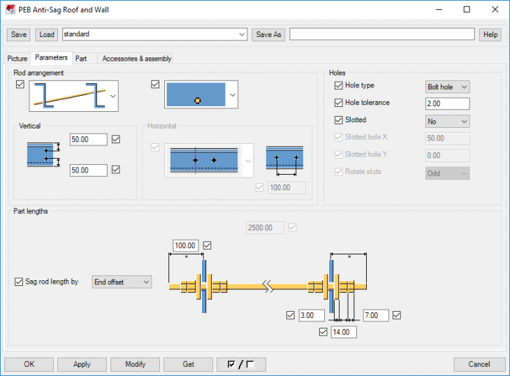 PEB Anti-sag roof and wall | Trimble User Assistance