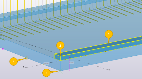 Modelling rebar in a culvert base | Trimble User Assistance