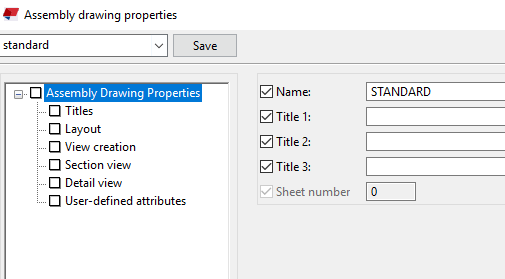Different assembly drawing property appear | Trimble User Assistance