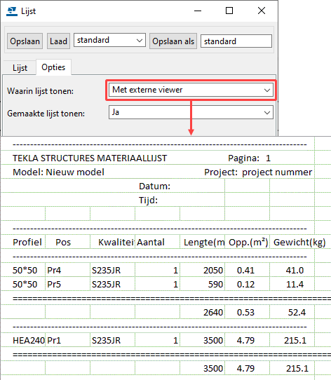 Lijsten direct openen in Microsoft Excel en Word | Tekla User Assistance