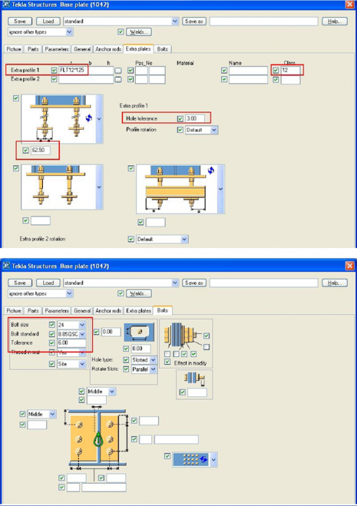 Using Base Plate Connection 1042 | Trimble User Assistance