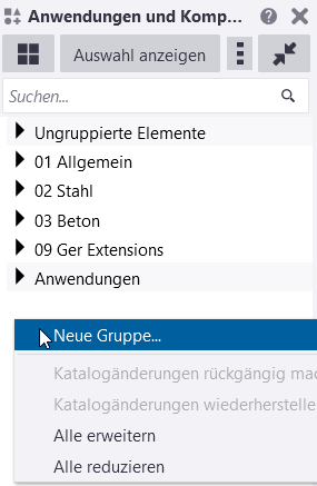 Externe Applikationen und Programme in den Komponentenkatalog einbinden | Trimble User Assistance