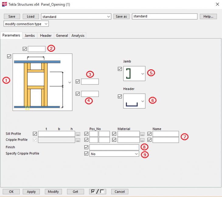 Panel Opening Tekla User Assistance
