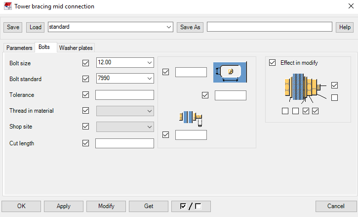 Tower Bracing Mid Connection | Trimble User Assistance