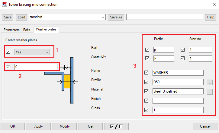 Tower Bracing Mid Connection | Trimble User Assistance