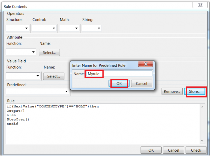 Storing Rules in Templates | Trimble User Assistance
